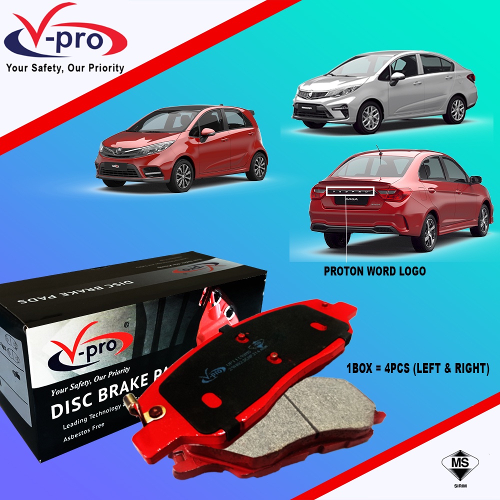PROTON IRIZ, PERSONA NEW MC2, SAGA VVT BRAKE PAD CERAMIC FRONT [V-PRO ...