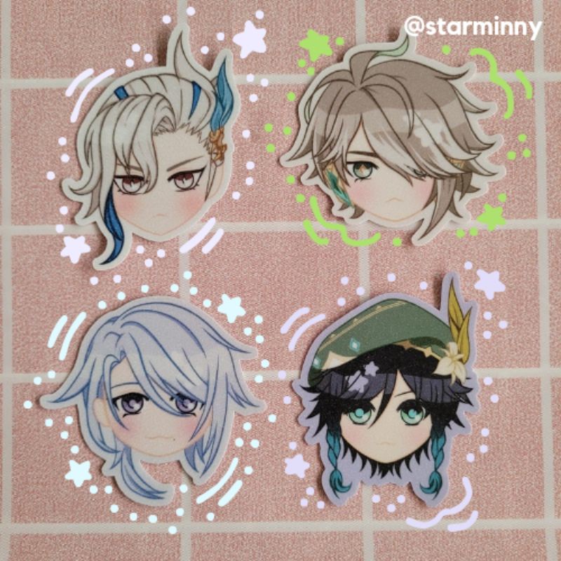 Genshin Impact Cute Chibi Stickers Series 4 | Neuvillette | Alhaitham ...