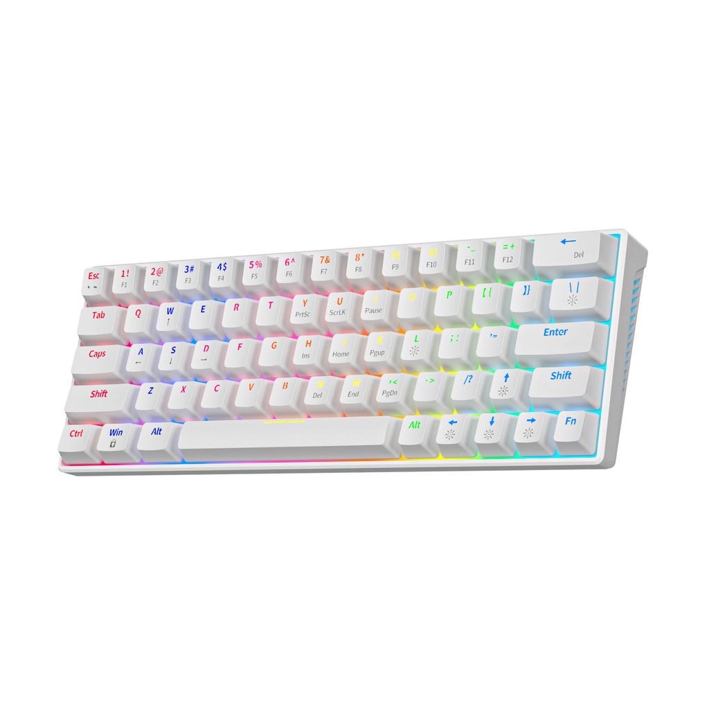 Zifriend KA646 Mechanical Keyboard Swappable Rainbow backlight Gaming ...