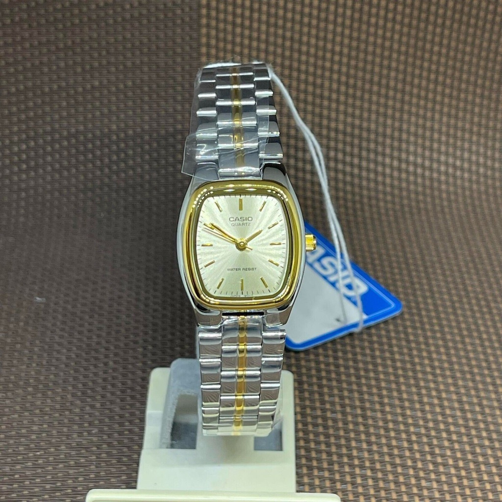 Casio LTP-1169G-9A Gold Analog Two Tone Stainless Steel Classic Women's ...