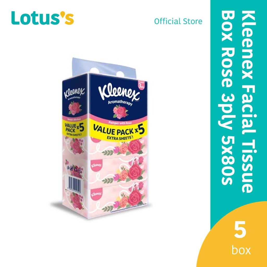 Kleenex Ft Box Rose 3ply 5x80s | Shopee Malaysia