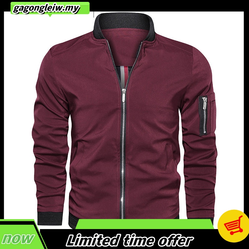 Mens Jackets Motorcycle Jacket Reflective Rider Slim Fit Bomber Jacket ...