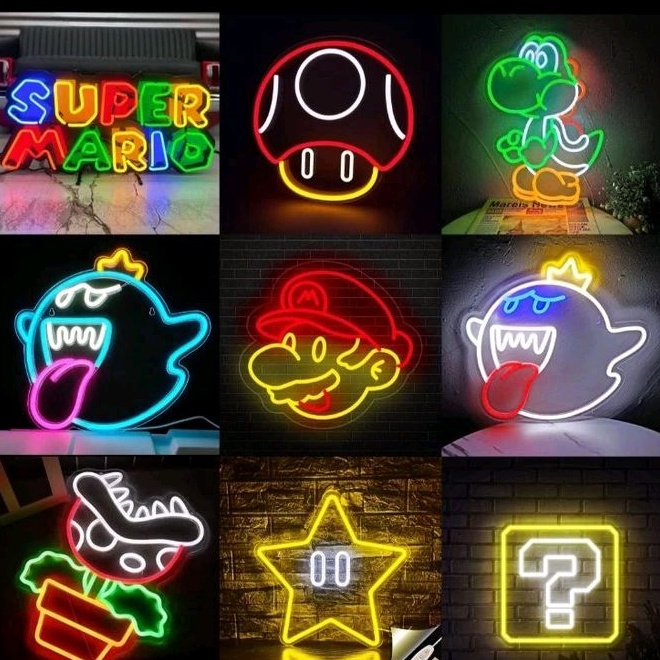 Super Mario Neon Sign Decoration Led Neon Light Signboard Neon Lights ...