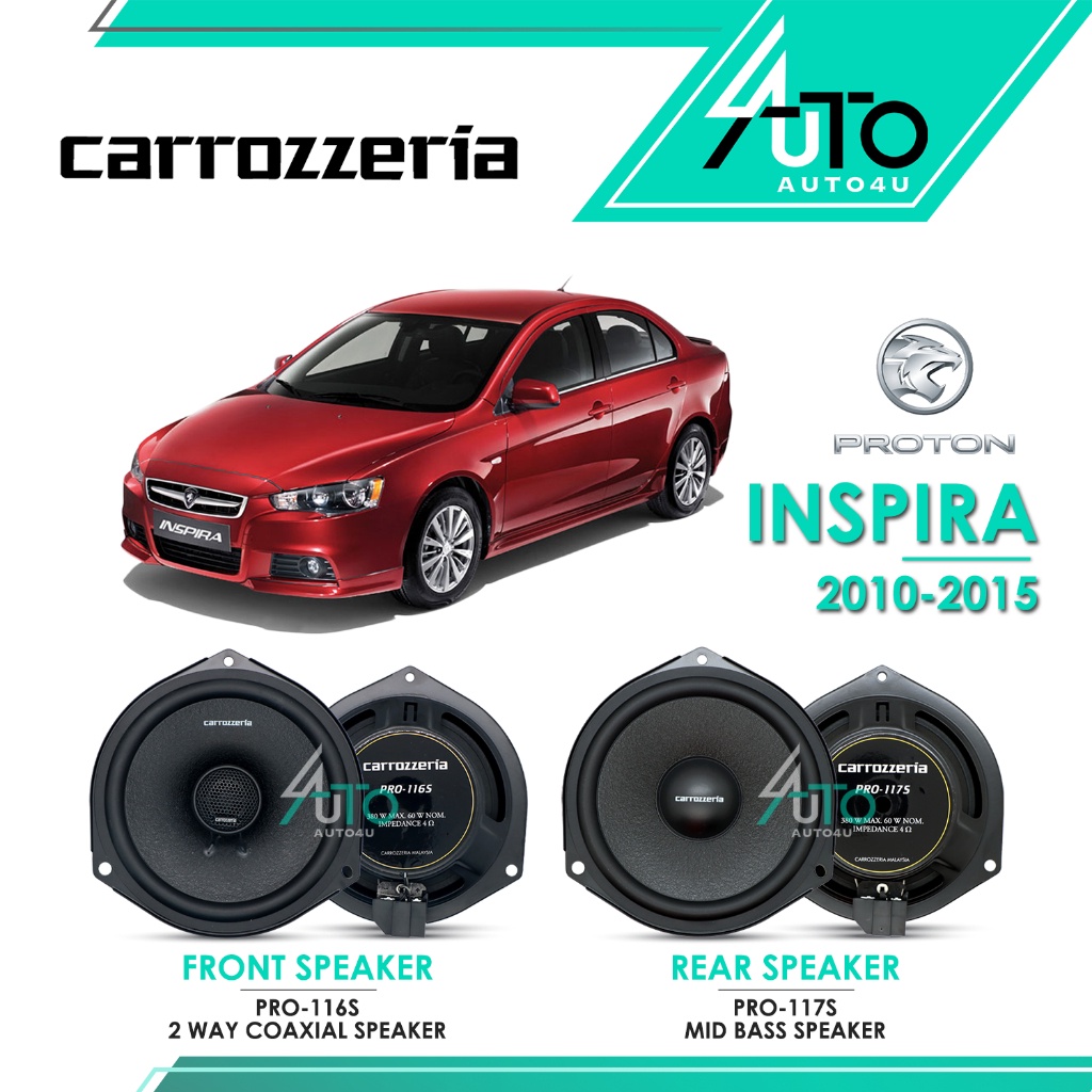 Carrozzeria Speaker Proton Inspira 2010-2015 Plug & Play Car Speaker ...