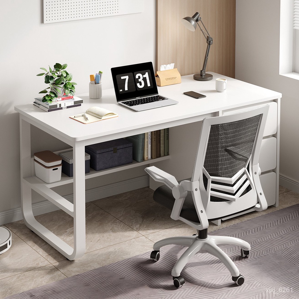 ST/💓Computer Desk Desktop Office Table Modern Minimalist Desk with ...