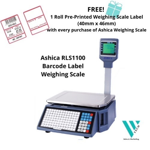 Rongta RLS1000 RLS1100 Barcode Label Weighing Scale (Up to 15kg/30kg ...