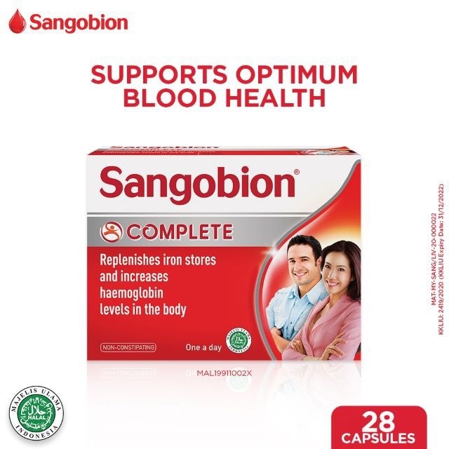 Sangobion Complete Iron Supplement with Folic Acid (28 Caps) | Shopee ...