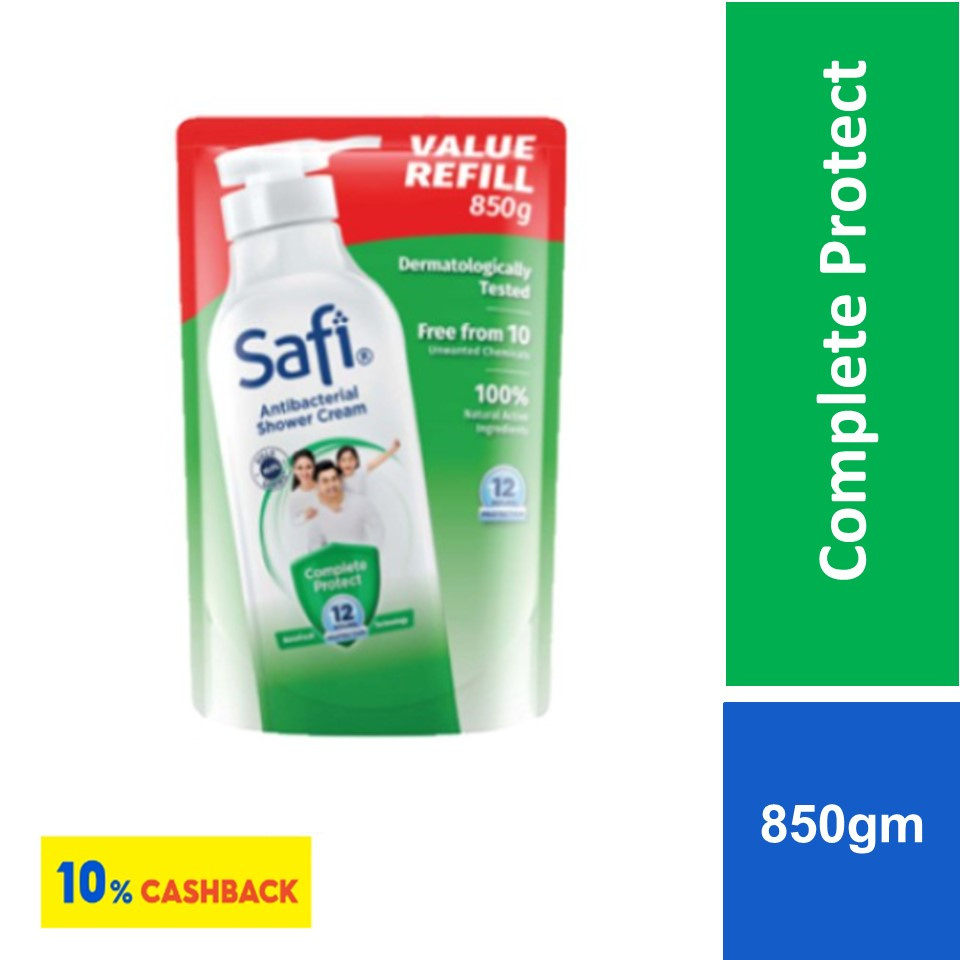 SAFI Antibacterial Shower Complete Protect 850g l Kills 99.9% germs l ...