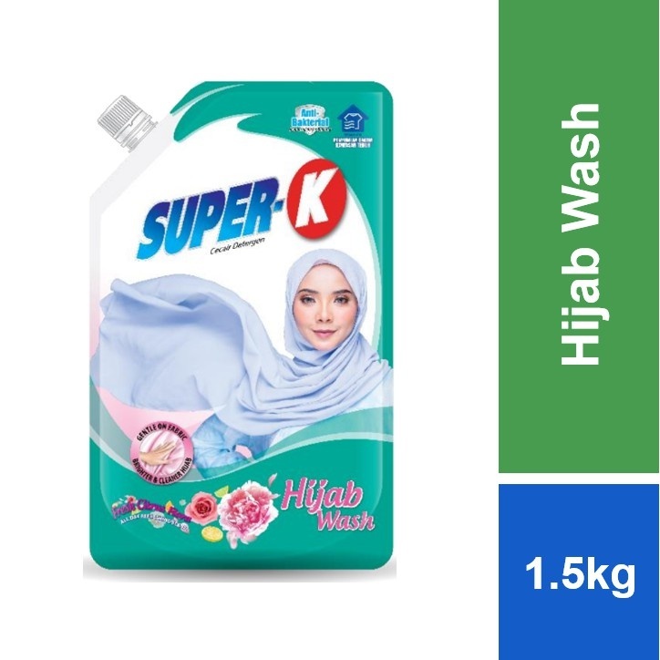 Super-K Laundry Liquid Detergent Hijab Wash 1.5kg | Shopee Malaysia