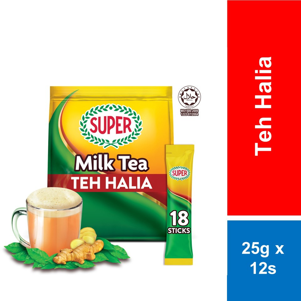 SUPER Instant 3in1 Teh Halia Milk Tea 25g x 12s | Shopee Malaysia