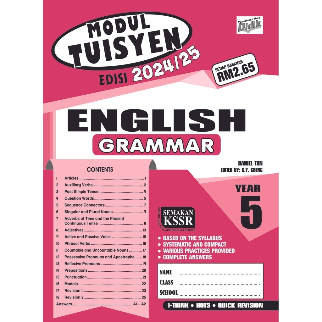 Ilmu Didik 2024: Modul Tuisyen: Bahasa Inggeris Year 5 Grammar ...