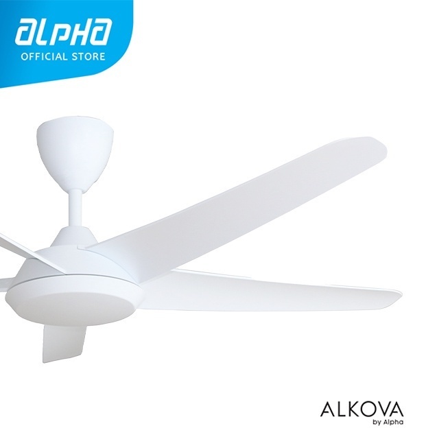 ALPHA Alkova RACER DC Motor Ceiling Fan with 5 Blades 12 Speed Remote ...