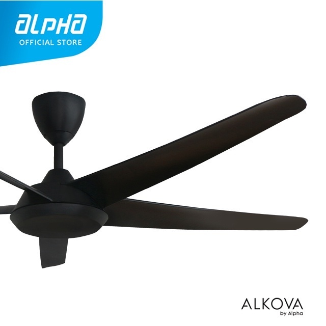 ALPHA Alkova RACER DC Motor Ceiling Fan with 5 Blades 12 Speed Remote ...