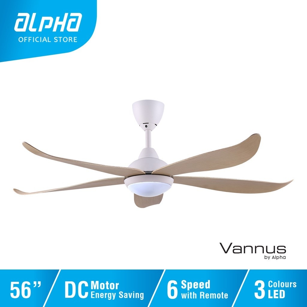 ALPHA Vannus LUNA LED 5B DC Motor Ceiling Fan with 5 Blades 6 Speed ...
