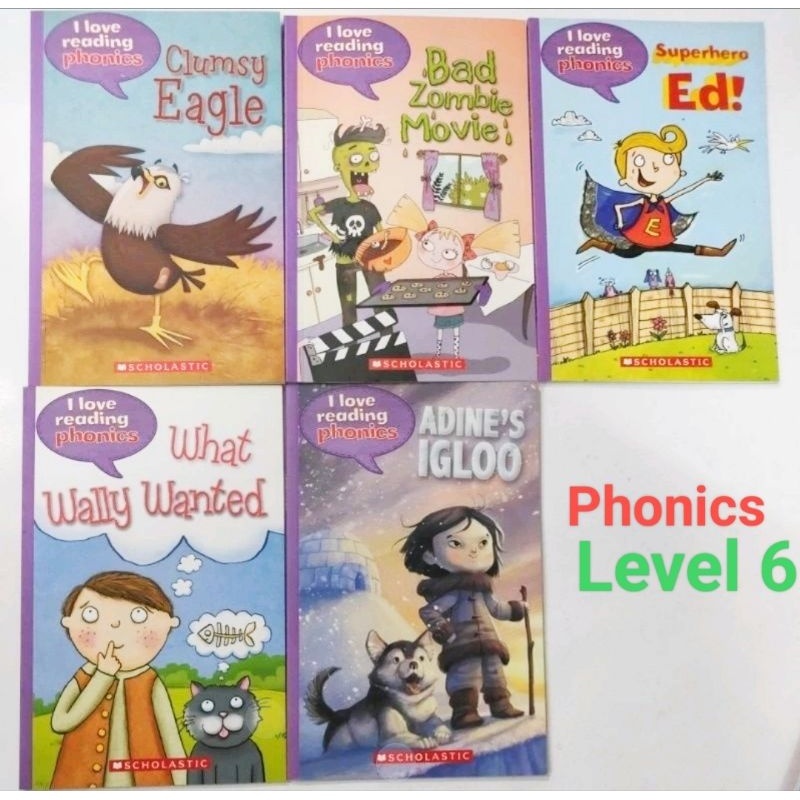 Scholastic English Phonics Reading Books Level 6 Story Vocabulary ...