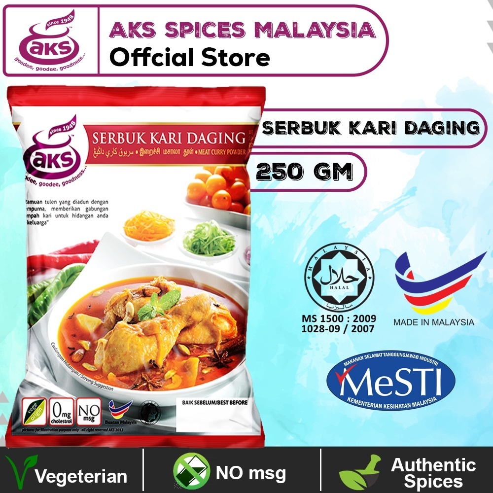AKS Roasted Meat Curry Powder (250g) | Shopee Malaysia