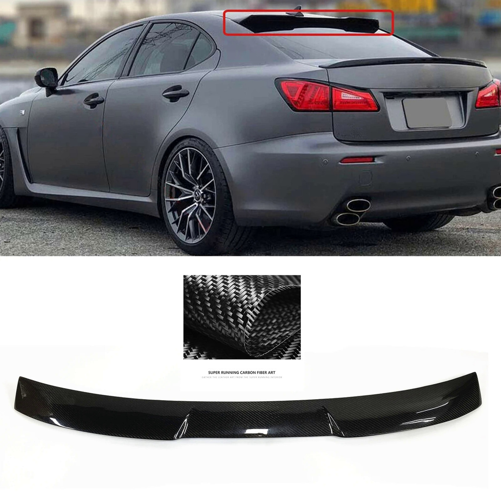 Car Rear Roof Upper Wing Trunk Lid Spoiler Dome Window Trim Splitter ...