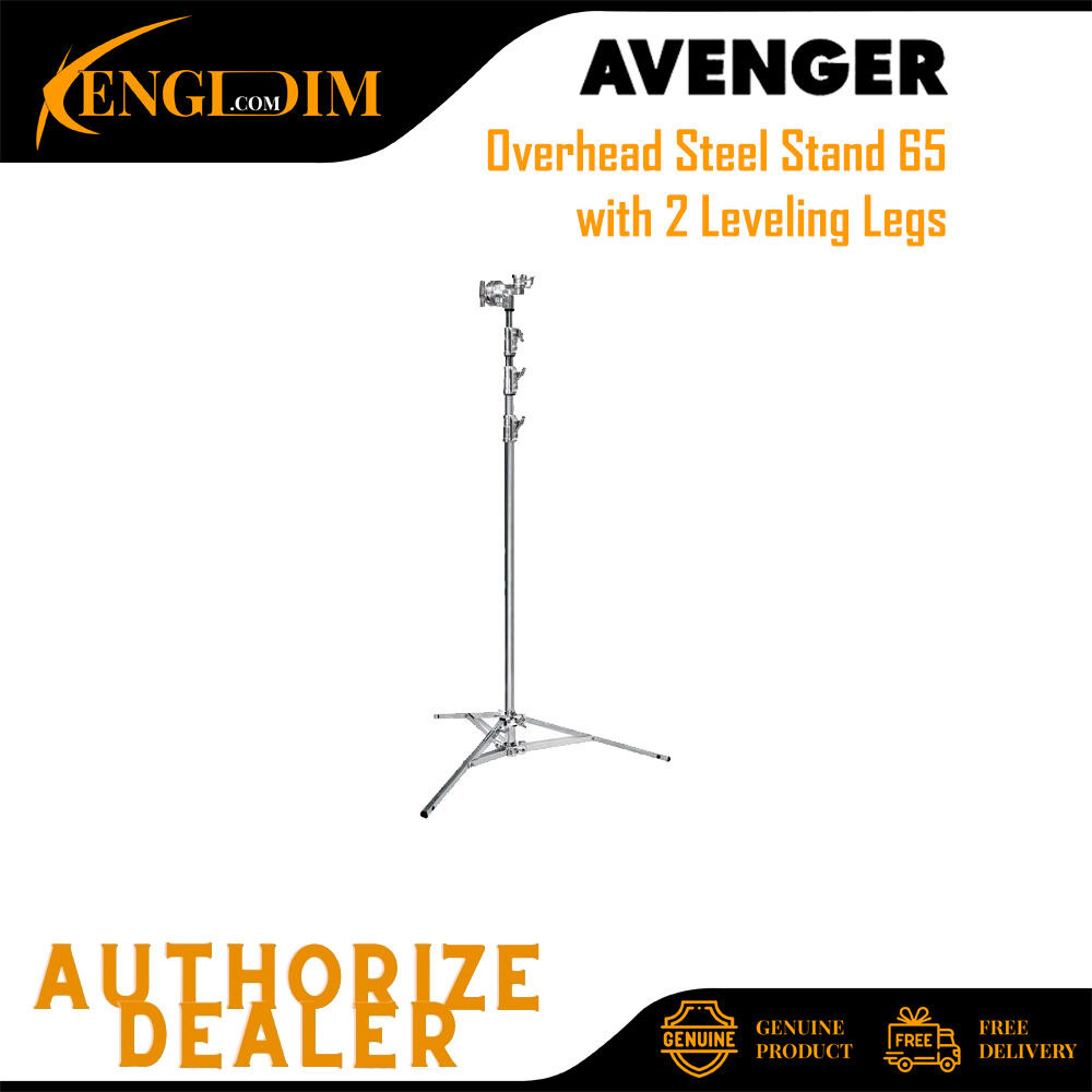 Avenger Overhead Steel Stand 65 with 2 Leveling Legs (Chrome-plated, 21 ...