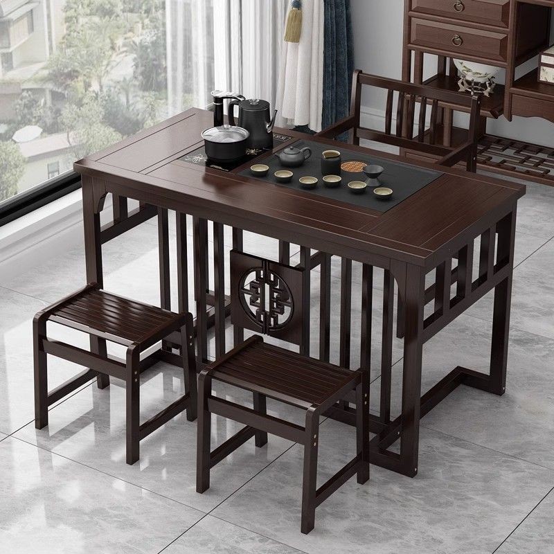 New Chinese Style Table-Chair Set Solid Wood Office Kung Fu Tea Table ...