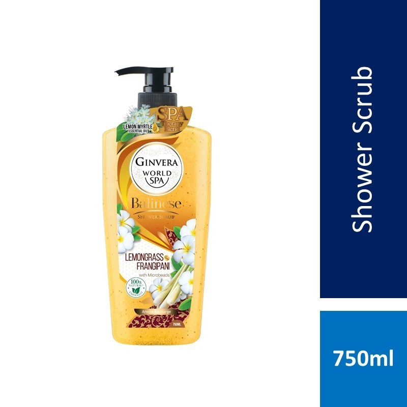 Ginvera World Spa Balinese Shower Scrub - Lemongrass & Frangipani ...