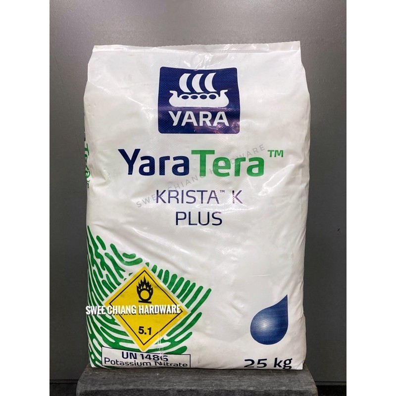 YaraTera KRISTA K PLUS 25kg Potassium Nitrate Fertilizer硝酸钾肥料Baja PN ...