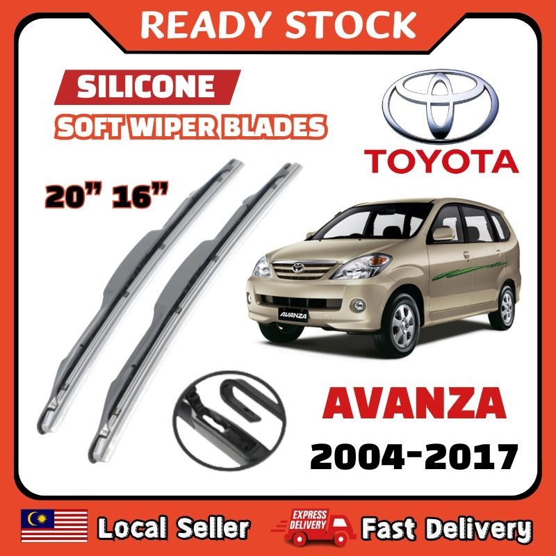 𝟮𝗣𝗖𝗦 Silicone Wiper Toyota Avanza 2004 2005 2006 2007 2008 2009 2010 ...