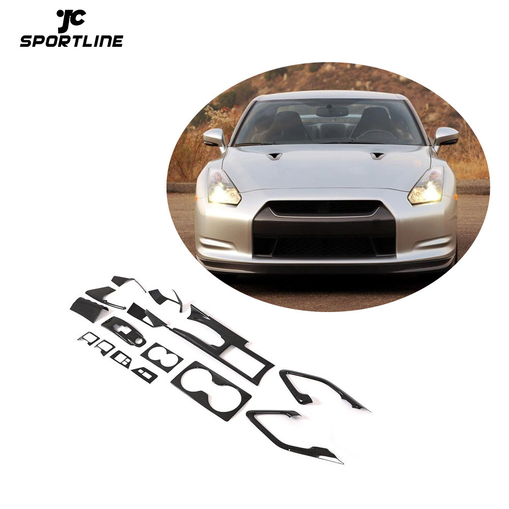 Dry Carbon Fiber GTR R35 Interior Trims for Nissan GT-R GTR R35 Coupe 2 ...