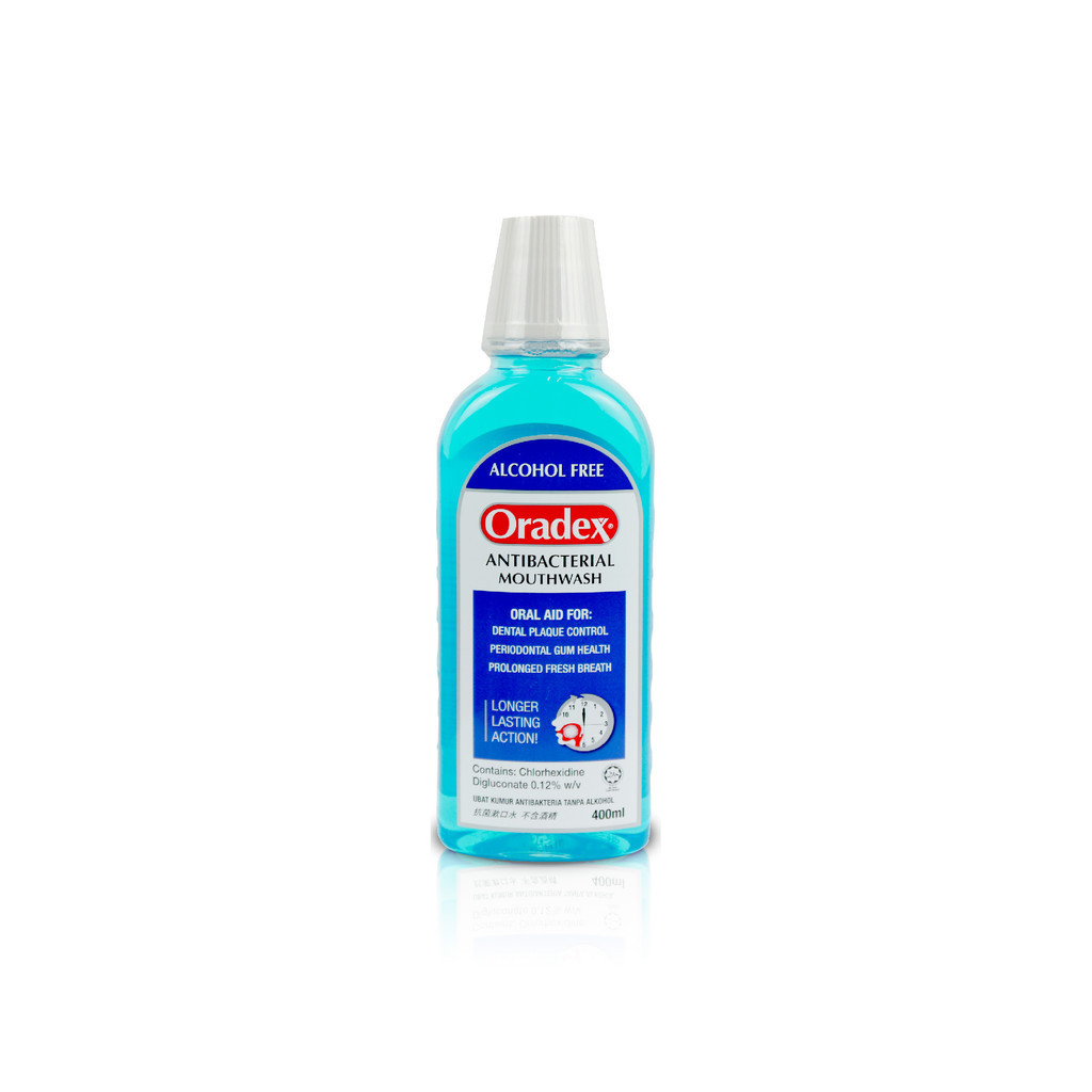 Oradex Antibacterial Mouthwash Mint (400ml) - Alcohol Free [Promote ...