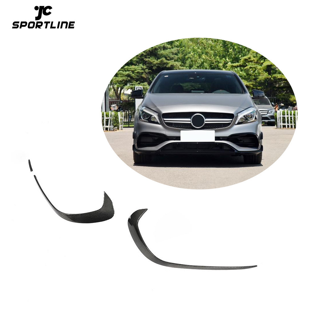 Dry Carbon Fiber A45 Front Bumper Canards for Mercedes Benz A45 ...