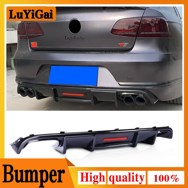 For Volkswagen Passat B7 2012-2016 ABS Black Rear Bumper Lip Trunk ...
