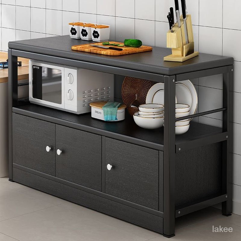 2-Layer Kitchen Shelf Sideboard Cabinet Floor Multi-Layer Household ...