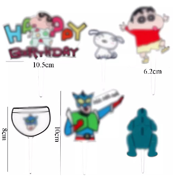 Arcylic Crayon Shin Chan Cake Topper 蜡笔小新蛋糕插牌 | Shopee Malaysia
