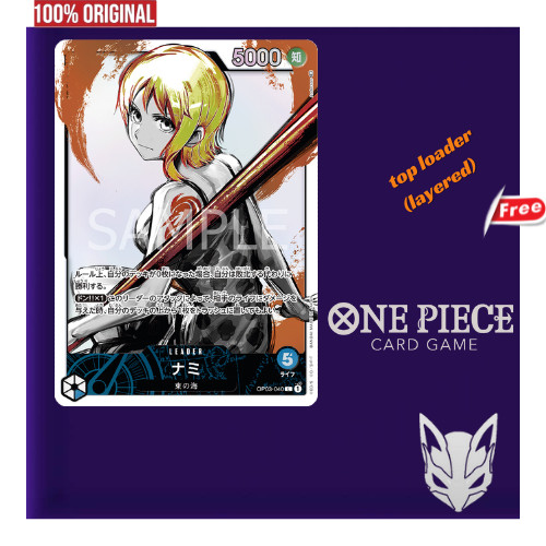 ORIGINAL Nami (Parallel) AA Leader OP03-040 L free top loader optcg one ...