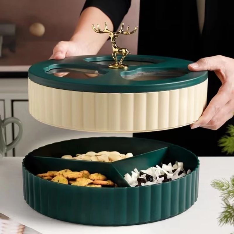 Round Candy Biscuits Storage Box / Candy Tray / Bekas Kuih Raya ...