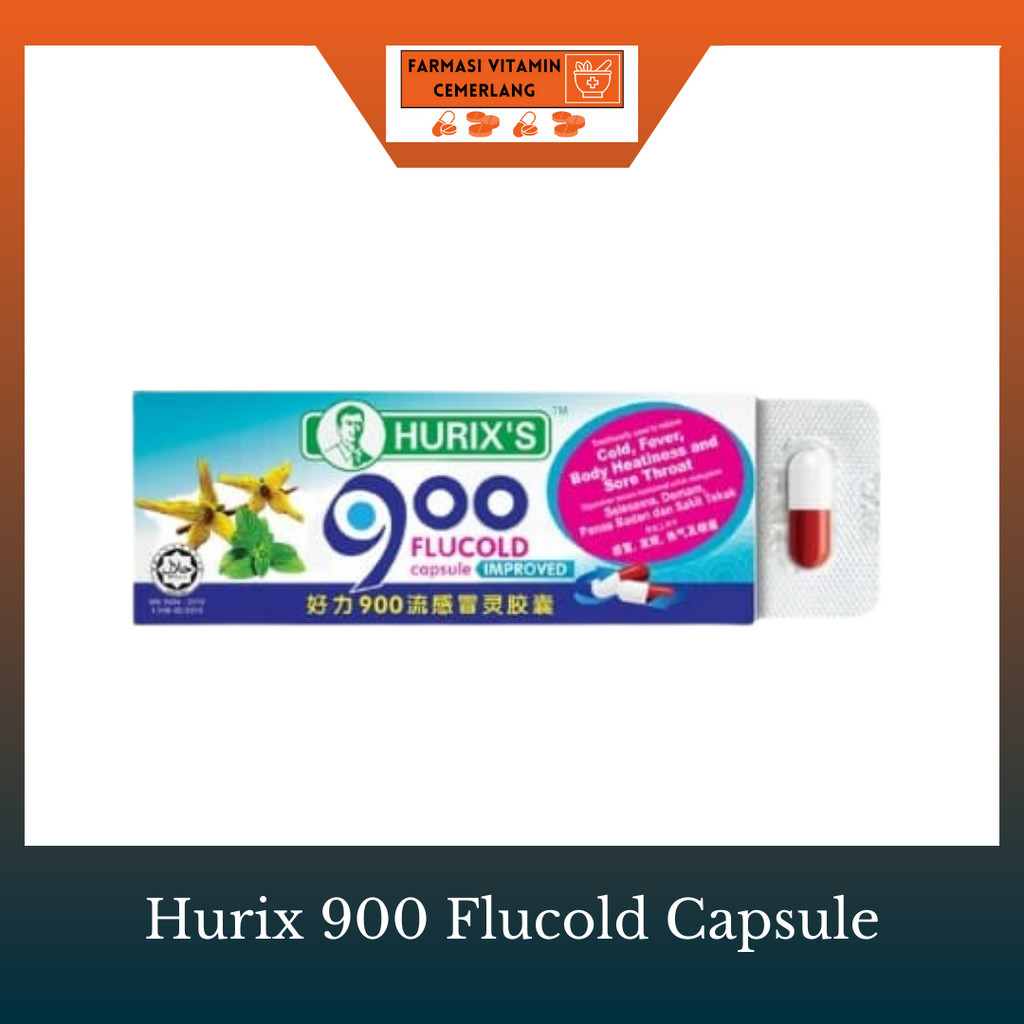 Hurix 900 Flucold Capsules Improved 6's Caps | Shopee Malaysia