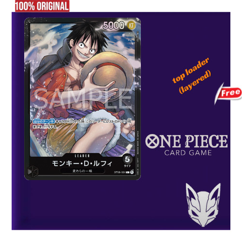 ORIGINAL Monkey.D.Luffy Leader ST08-001 L free top loader optcg one piece card | Shopee Malaysia