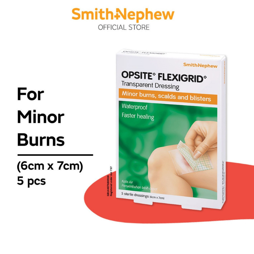 Smith+Nephew Opsite Flexigrid Transparent Dressings (6cm x 7cm x 5's ...