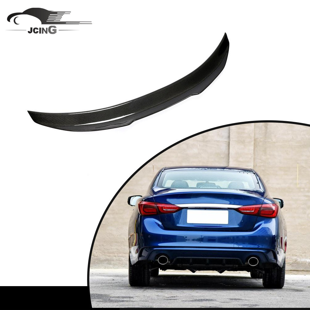 Carbon Fiber Rear Trunk High Kick Spoiler Wing For Infiniti Q50 Sedan 4 ...