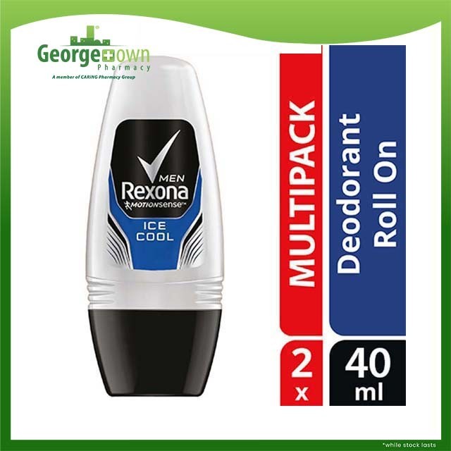 REXONA MEN DEODORANT ROLL ON ICE COOL 40ML X 2 | Shopee Malaysia