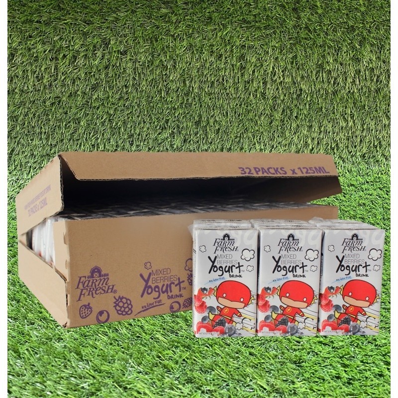 💥HOT DEAL 💥YOGURT MIXED BERRIES UHT FARM FRESH 125ML X 32 KO | Shopee ...