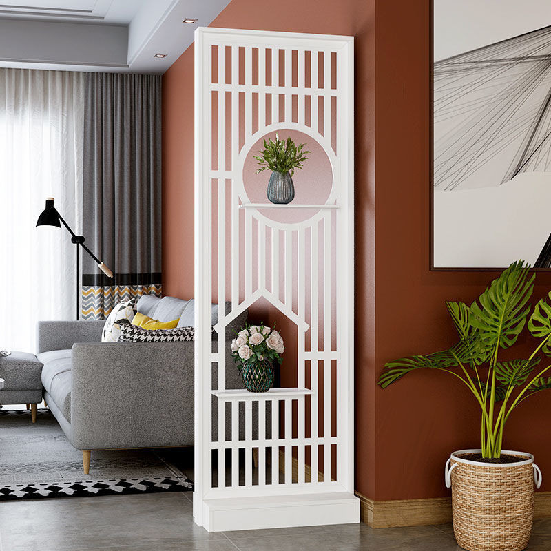 Entrance Screen Divider-Privacy and Decor Partition Storage rack White ...