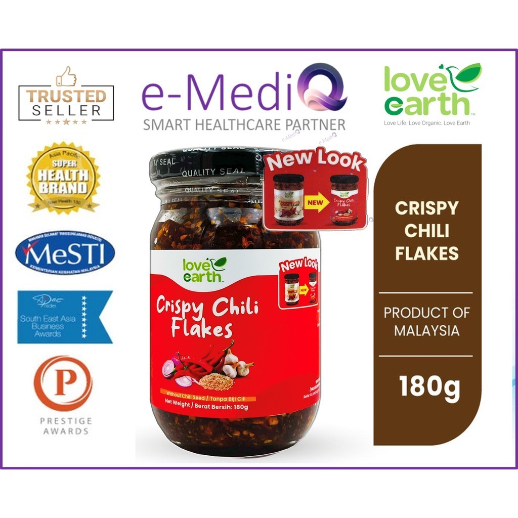 Love Earth Crispy Chili Flakes/ Serpihan Cili 180g (Exp: Nov/2026 ...