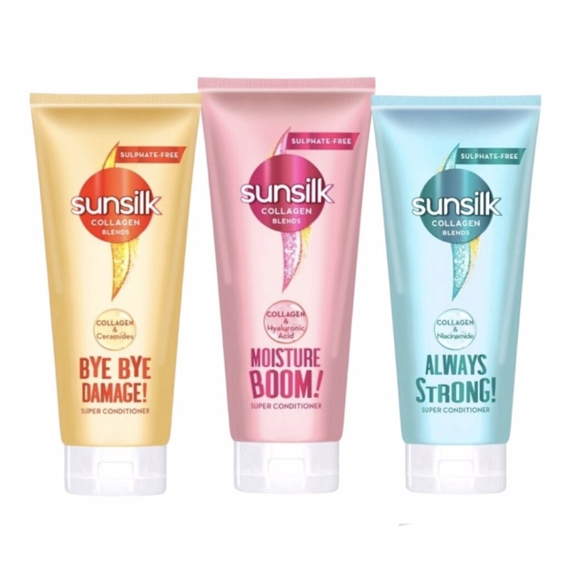 SUNSILK COLLAGEN BLENDS SUPER CONDITIONER/MOISTURE BOOM/BYE BYE DAMAGE ...