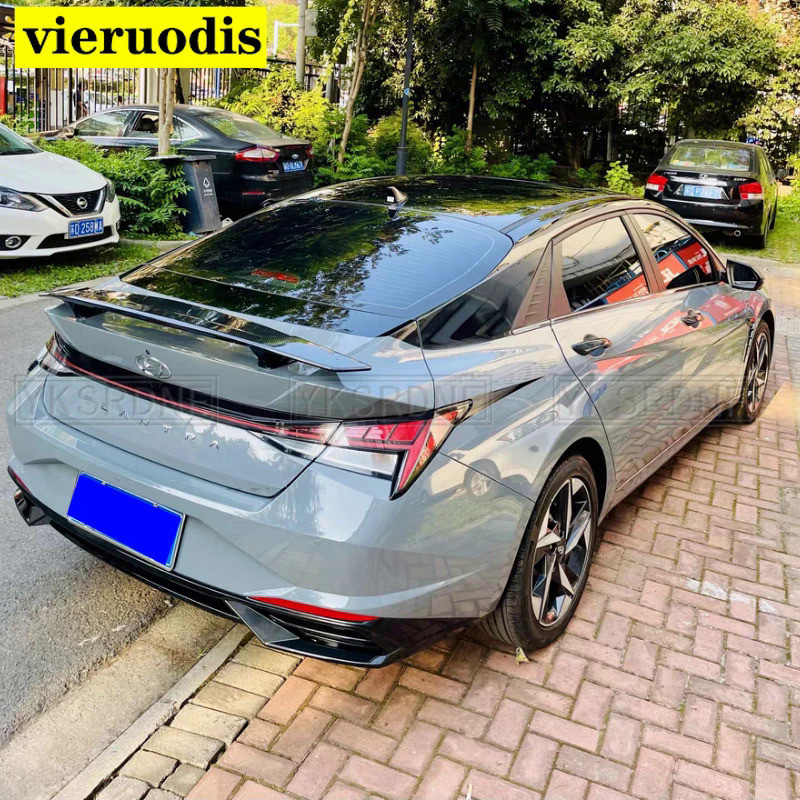 Rear Wing Spoiler for Hyundai Elantra Avante CN7 2020 2021 ABS Gloosy Black Rear Trunk Spoiler ...