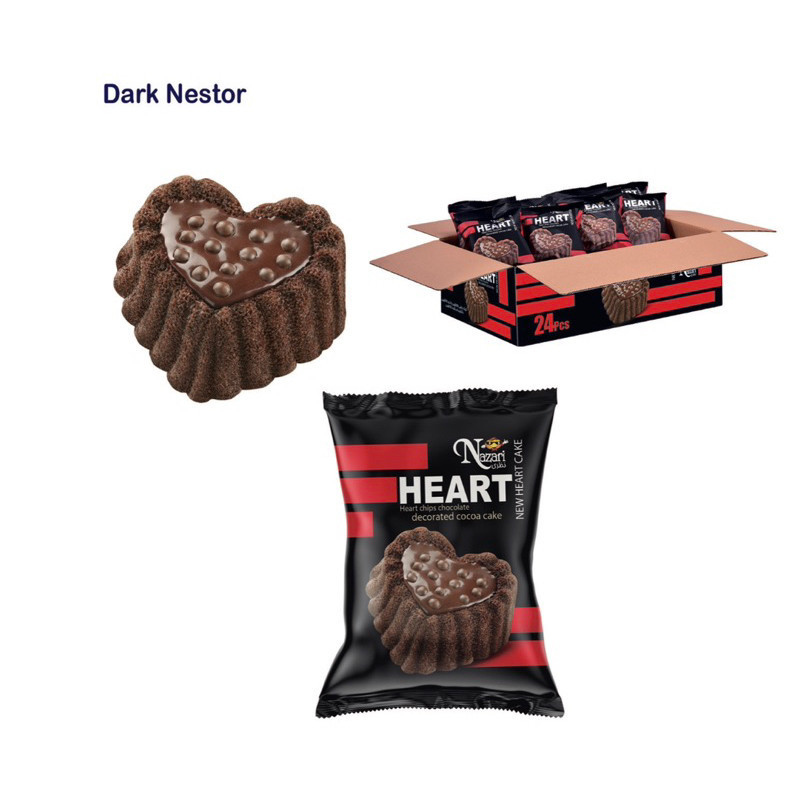 Nazari Heart Cocoa Cake 65g, sweet indulgence with a delightful taste ...