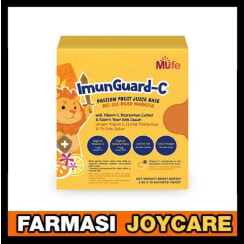 Mufe Imunguard-C Passion Fruit Juice Vitamin C, Pelargonium Extract & Baker's Yeast Beta Glucan ...