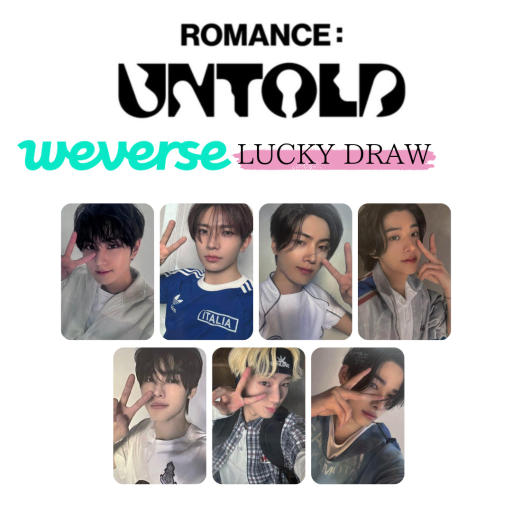 ENHYPEN ROMANCE:UNTOLD WEVERSE LUCKY DRAW OFFICIAL PHOTO CARD / JUNGWON HEESEUNG JAY JAKE ...