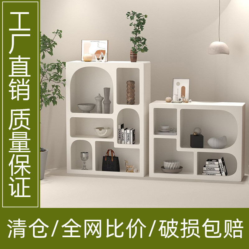 JY-H/Nordic Modern Cave Cabinet French Bookcase Shelf Landing Bookshelf ...