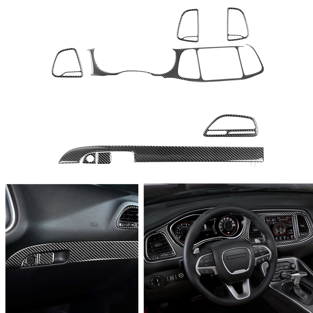 Navigation Board Cover Trim Carbon Fiber Dashboard Panel Frame Sticker ...