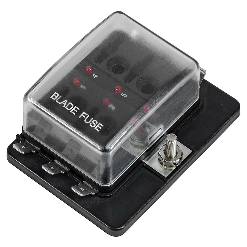 6 Way Blade Fuses Box For Automotive ATC/ATO Blade Fuses 100 Amp LED ...